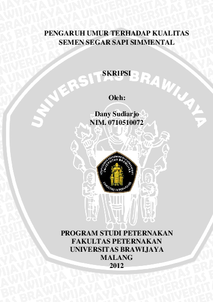 (PDF) Pengaruh Umur Terhadap Kualitas Semen Segar Sapi Simmental | dany ...