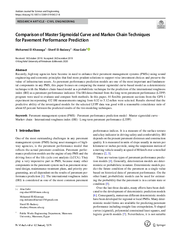 (PDF) Comparison of Master Sigmoidal Curve and Markov Chain Techniques ...