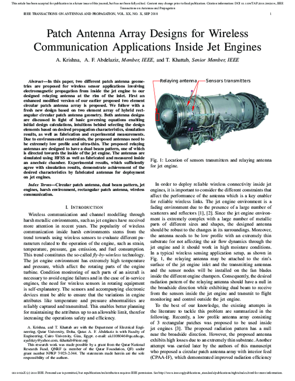 (PDF) Patch Antenna Array Designs for Wireless Communication ...