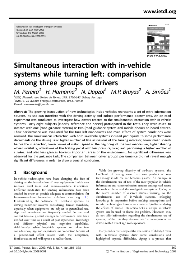 (PDF) Simultaneous interaction with in-vehicle systems while turning ...