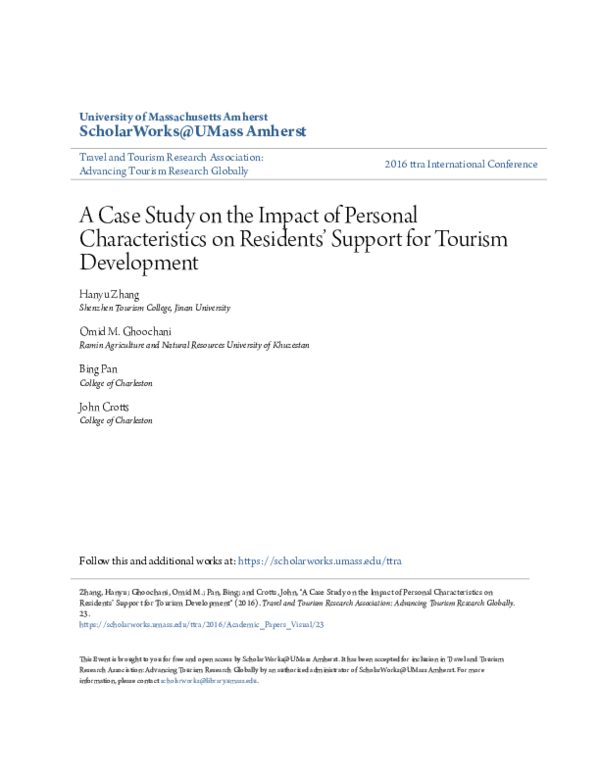(PDF) A Case Study on the Impact of Personal Characteristics on ...