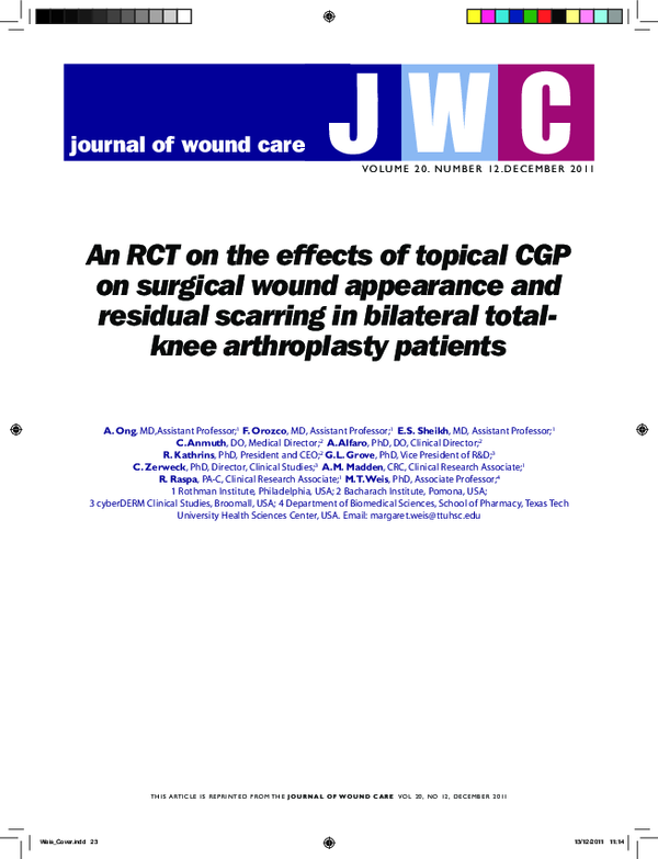 (PDF) An RCT on the effects of topical CGP on surgical wound appearance ...
