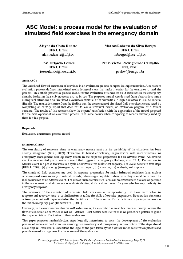 (PDF) ASC Model: a process model for the evaluation of simulated field ...