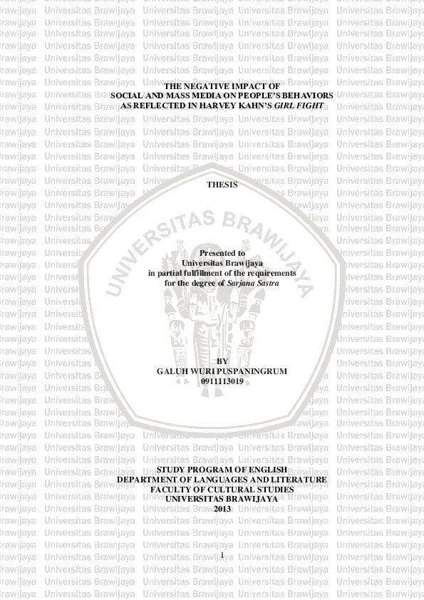 (PDF) The Negative Impact of Social and Mass Media on People’s ...