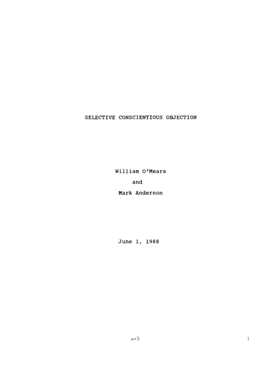 (PDF) Selective Conscientious Objection
