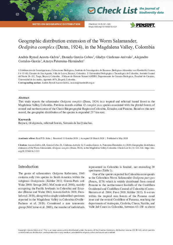 (PDF) Geographic distribution extension of the Worm Salamander ...