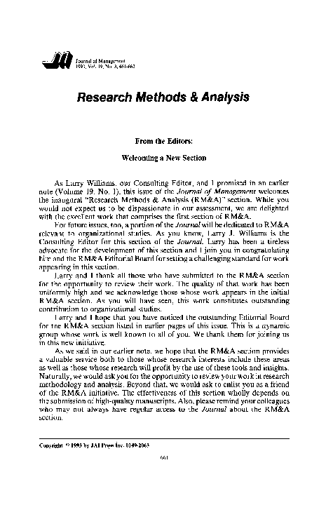 (PDF) Research Methods & Analysis