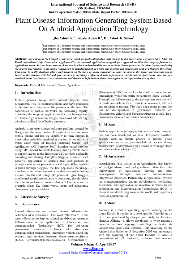 (PDF) Plant Disease Information Generating System Based On Android ...