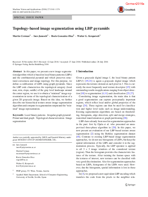 (PDF) Topology-based image segmentation using LBP pyramids