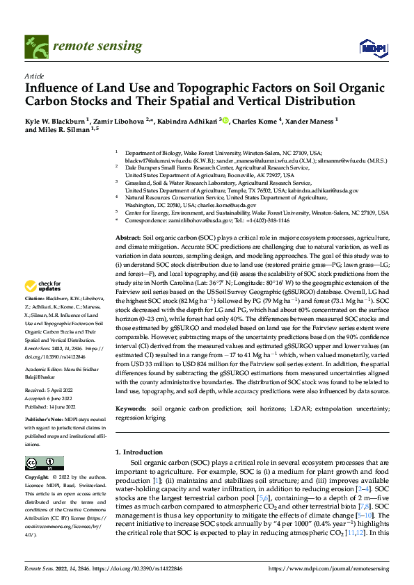 (PDF) Influence of Land Use and Topographic Factors on Soil Organic ...