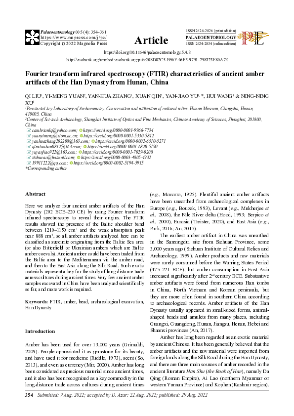 (PDF) Fourier transform infrared spectroscopy (FTIR) characteristics of ...