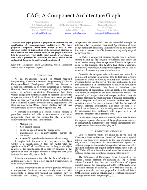 (PDF) CAG: A Component Architecture Graph