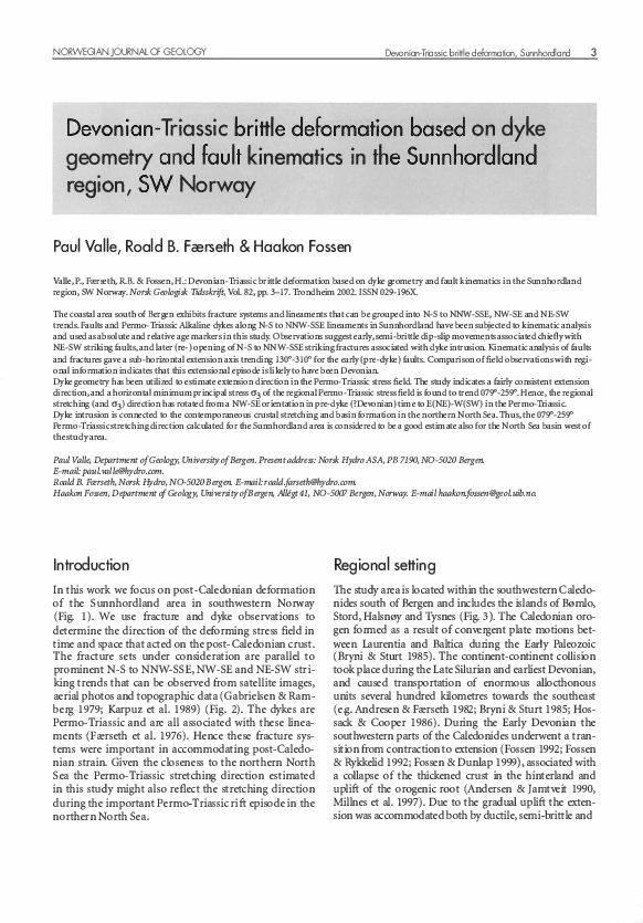 (PDF) Devonian- Triassic brittle deformcition based on dyke geometry ...