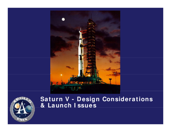 (PDF) Saturn V - Design Considerations and Launch Issues