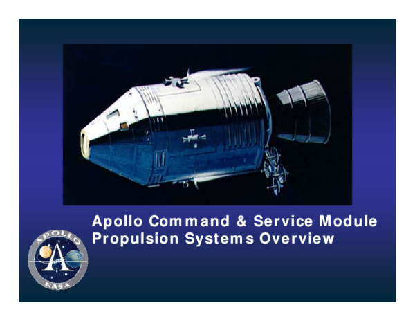 (PDF) Apollo Command and Service Module Propulsion Systems Overview