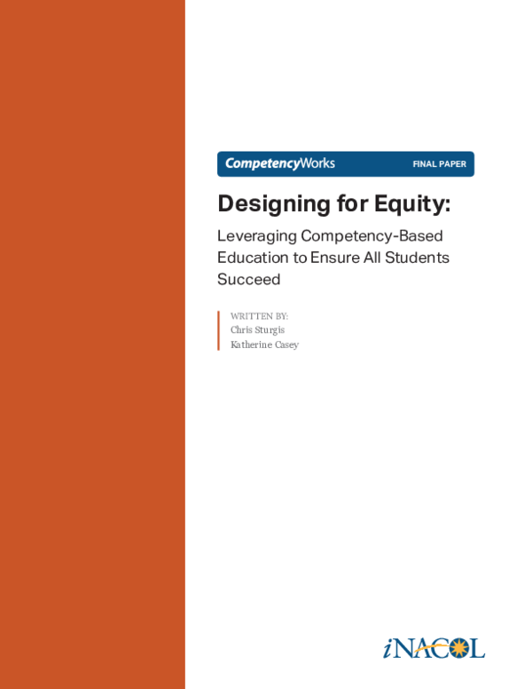 (PDF) Designing for Equity: Leveraging Competency-Based Education to Ensure All Students Succeed ...