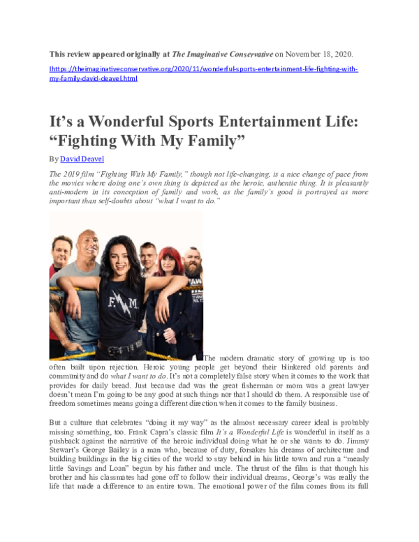 (DOC) It's a Wonderful Sports Entertainment Life: "Fighting With My ...
