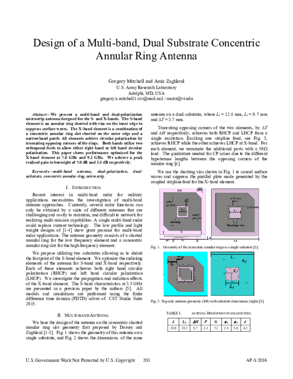 (PDF) Design of a multi-band, dual substrate concentric annular ring ...