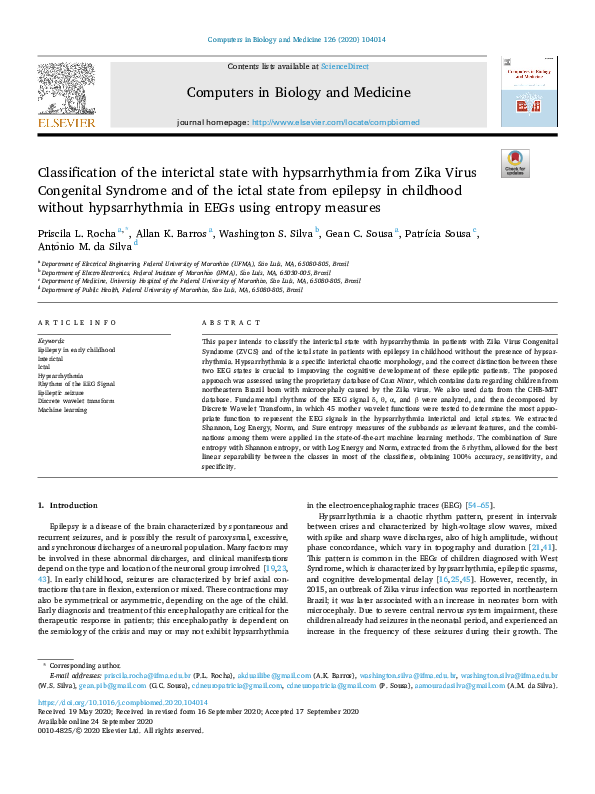 (PDF) Classification of the interictal state with hypsarrhythmia from ...