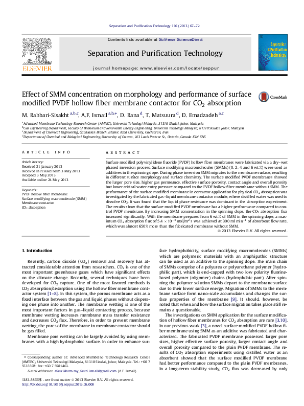 (PDF) Effect of SMM concentration on morphology and performance of ...