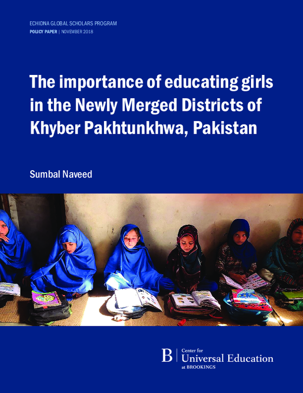 (PDF) The Importance of Educating Girls in the Newly Merged Districts ...