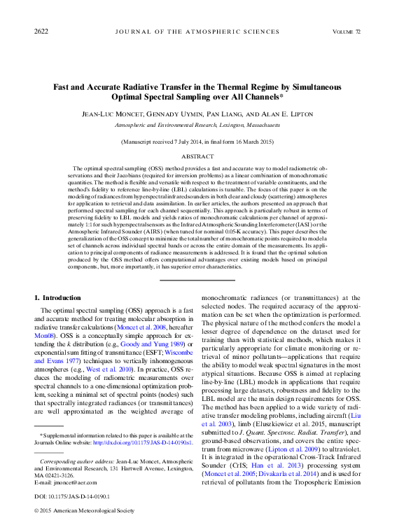 (PDF) Fast and Accurate Radiative Transfer in the Thermal Regime by ...