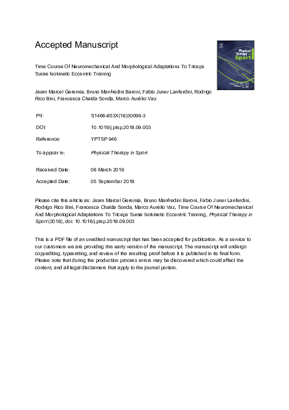 (PDF) Time course of neuromechanical and morphological adaptations to ...