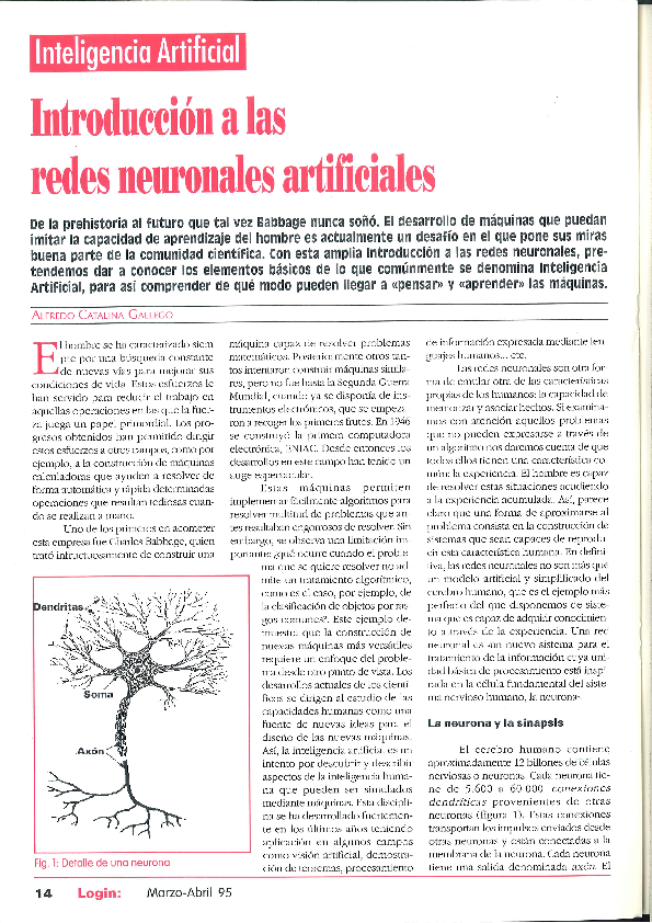(PDF) Introducción a las redes neuronales artificiales