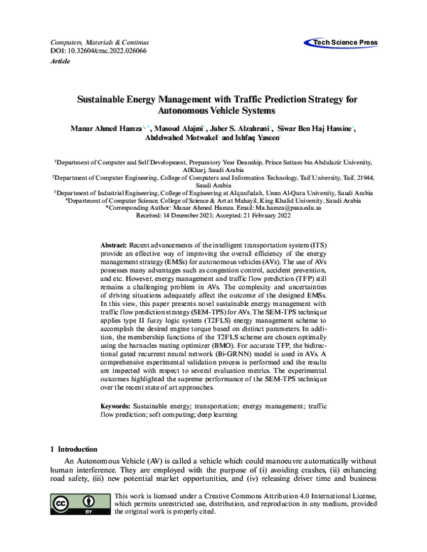 (PDF) Sustainable Energy Management with Traffic Prediction Strategy ...