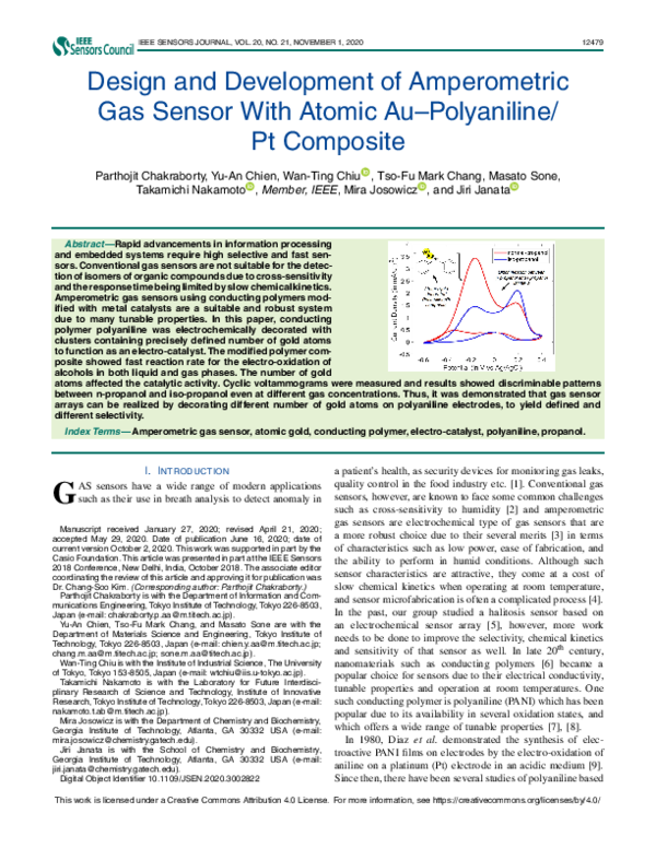 (PDF) Design and Development of Amperometric Gas Sensor With Atomic Au ...
