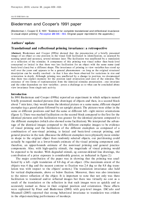 (PDF) Biederman and Cooper's 1991 Paper