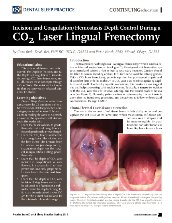 (PDF) Incision and Coagulation/Hemostasis Depth Control During a CO2 ...