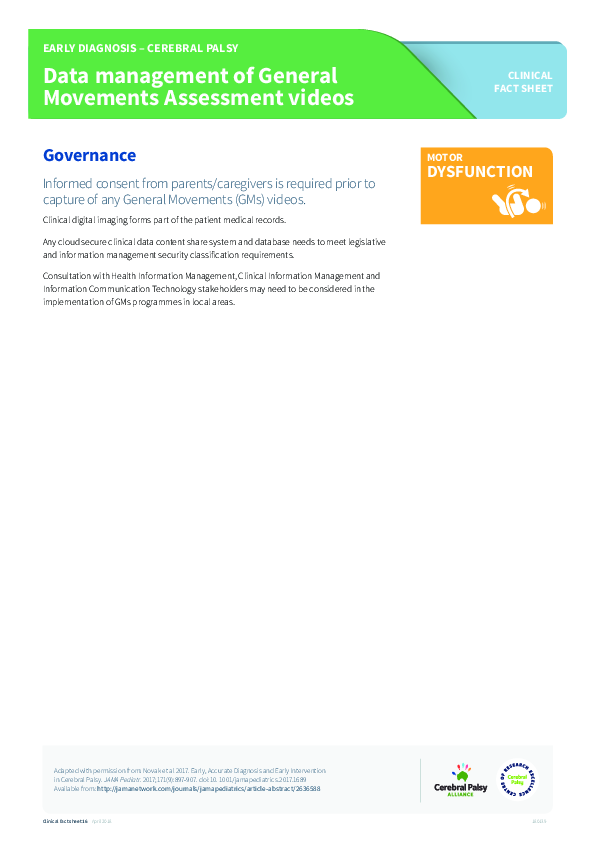 (PDF) Data Management of General Movements Assessment Videos