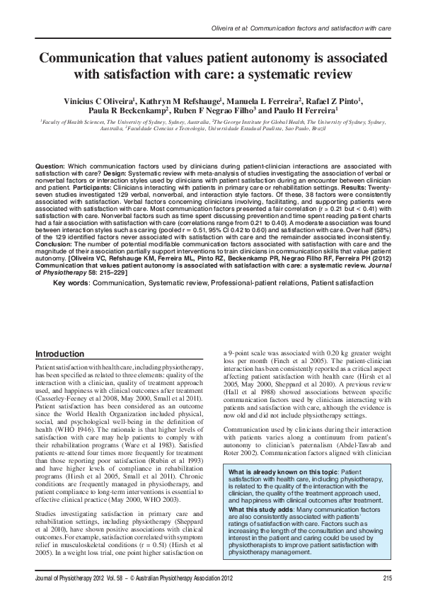 (PDF) Communication that values patient autonomy is associated with ...