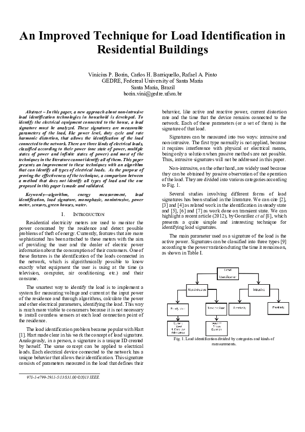 (PDF) An improved technique for load identification in residential ...