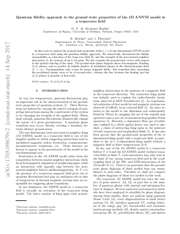(PDF) Quantum fidelity approach to the ground-state properties of the ...