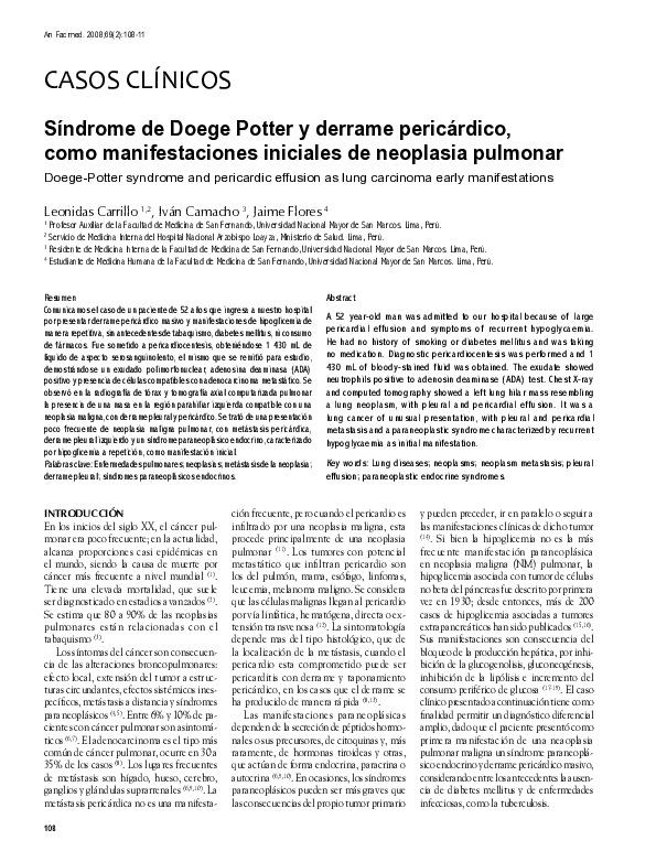 (PDF) Síndrome de Doege Potter y derrame pericárdico, como ...