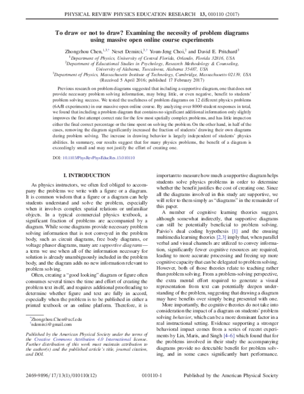 (PDF) To draw or not to draw? Examining the necessity of problem ...