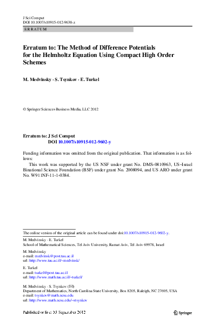 (PDF) Erratum to: The Method of Difference Potentials for the Helmholtz ...