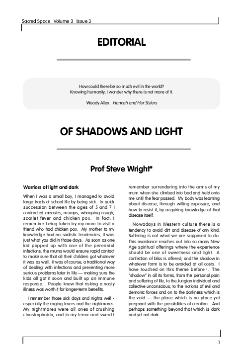 (PDF) Of shadows and light