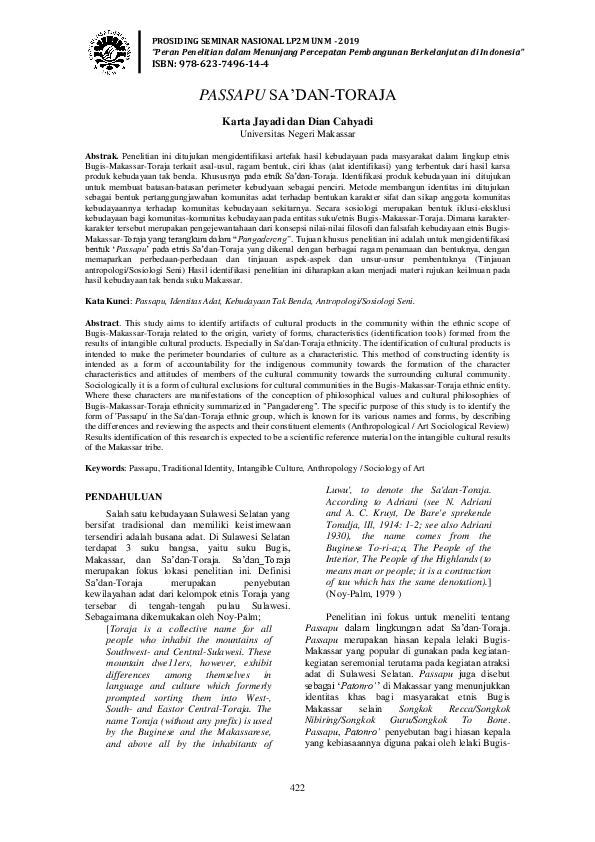(PDF) Passapu Sa’Dan-Toraja