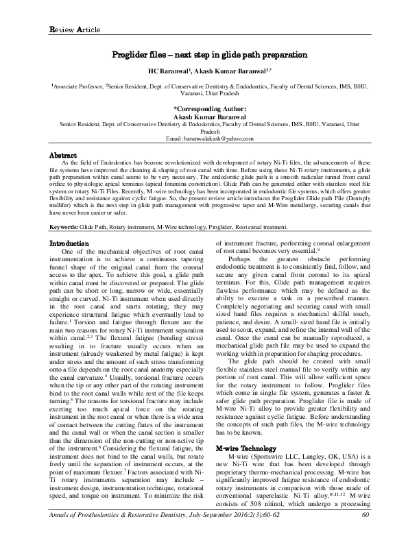 (PDF) Proglider files-next step in glide path preparation