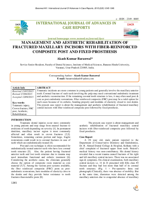 (PDF) International Journal of Advances in Case Reports Management and ...