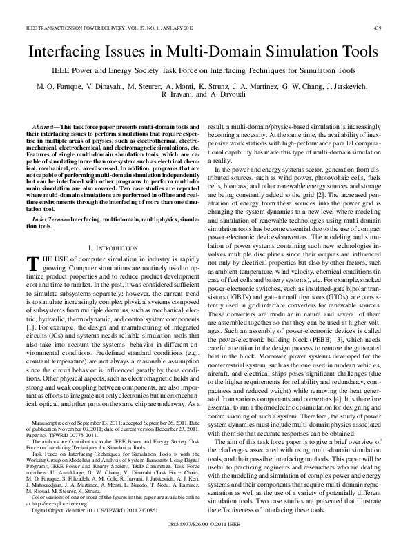 (PDF) Interfacing Issues in Multi-Domain Simulation Tools | JUAN ... (PDF) Interfacing Issues in Multi-Domain Simulation Tools | JUAN ...