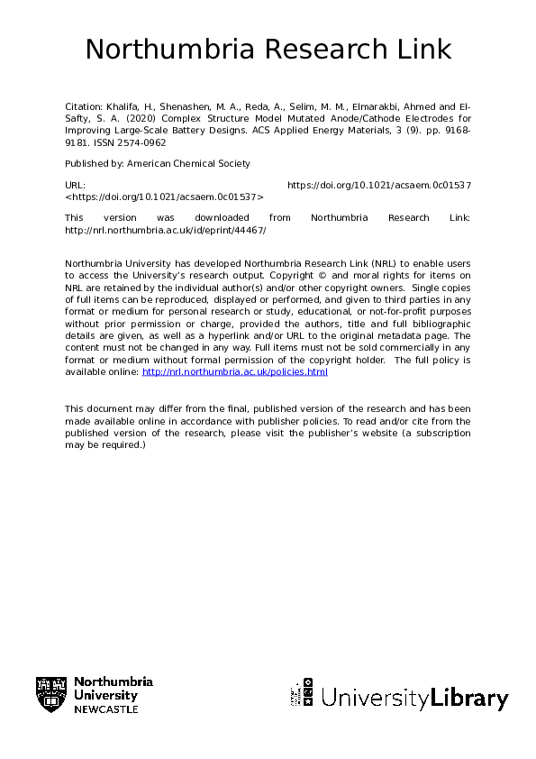(PDF) Complex Structure Model Mutated Anode/Cathode Electrodes for ...