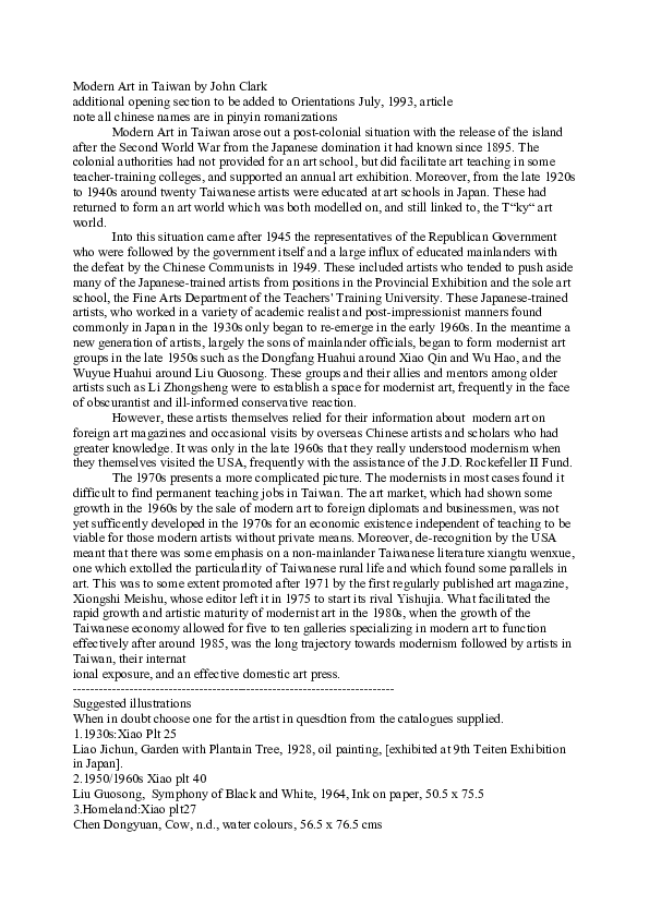 (DOC) 1992 'Modern Art in Taiwan' (published under)1993 ‘Taipei ...