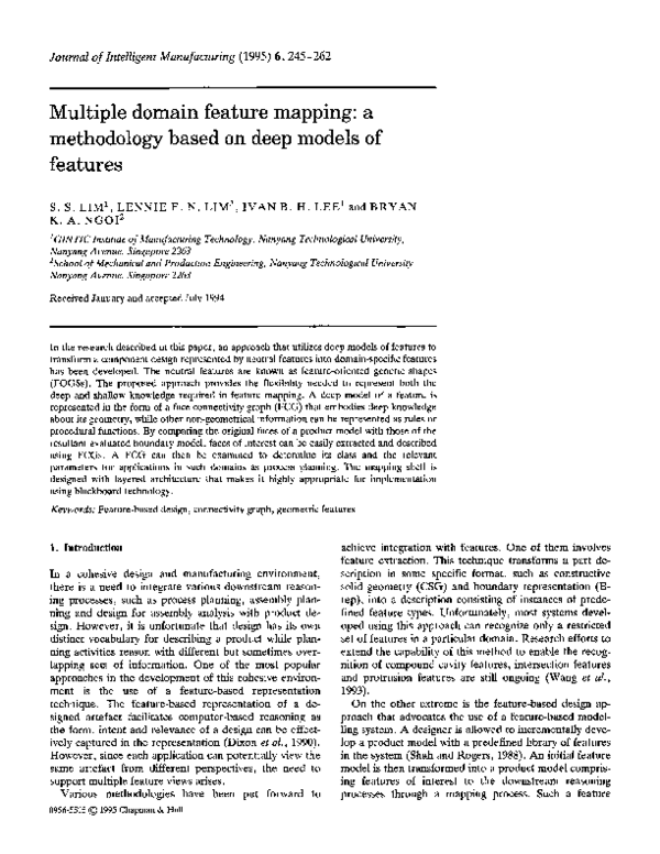 (PDF) Multiple domain feature mapping: a methodology based on deep ...