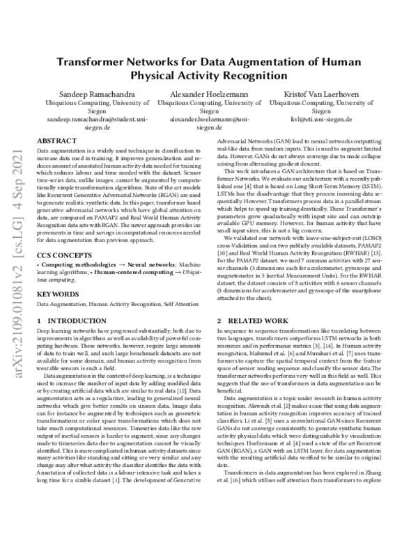 Pdf Transformer Networks For Data Augmentation Of Human Physical Activity Recognition