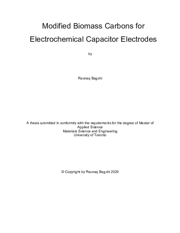 (PDF) Modified Biomass Carbons for Electrochemical Capacitor Electrodes