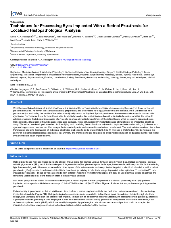 (PDF) Techniques for Processing Eyes Implanted With a Retinal ...